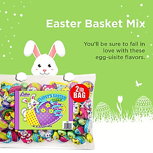 R.M. Palmer Easter Basket Mix | Double Crisp | Peanut Butter | Fudge | Bulk Bag | Individually Wrapped | Assortment of Easter Candy Treats (2 lbs)