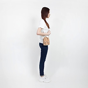 Doughnut Macaroon Tiny Bucket Organic Cotton series 1L Women Girl Casual Crossbody Cell Phone Bag Purse Handbag (Tiny Bucket)