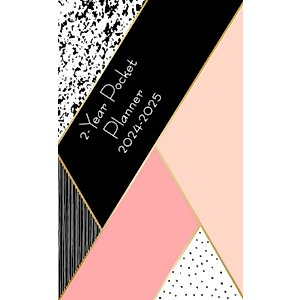 2 Years Pocket Planner 2024 - 2025 / Small Pocket Appointment Calendar Purse Size 4 x 6.5 - Tow Years Monthly Pocket Planner - Pocket Calendar 24-25 / Soda Theme