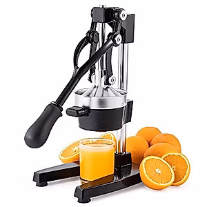 CO-Z Hand Press Juicer Machine, Manual Citrus Juicer for Lemon, Lime, Orange Juice - Professional Squeezer and Crusher, Easy to Clean, Black