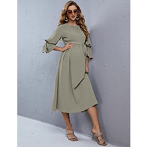 FUNJULY Women's Casual, LongOlive