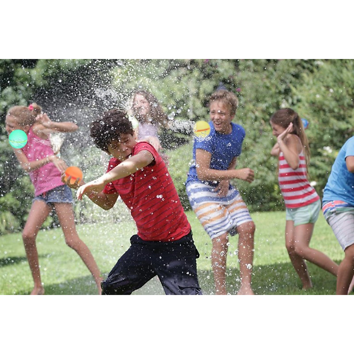 MSTOKIN 12 Pack Reusable Water Balloons for Kids, Quick Fill Water Balloon Toys for Outdoor Activities, Refillable Self Sealing Magnetic Close Water Balloon Balls for Summer Party Gift