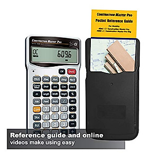 Calculated Industries 4065 Construction Master Pro Advanced Construction Math Feet-inch-Fraction Calculator for Contractors, Estimators, Builders, Framers, Remodelers, Renovators and Carpenters