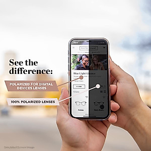 Foster Grant Men's Marli Polarized for Digital Sunglasses, Tortoise and Matte Black, 50mm US