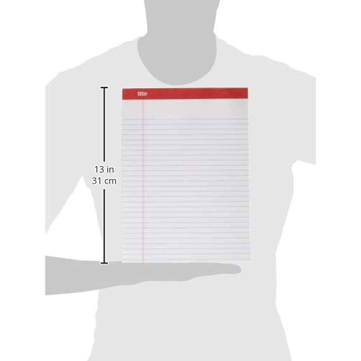 Office Depot Brand Perforated Writing Pads, 8 1/2"""" x 11 3/4"""", Legal Ruled, 50 Sheets,