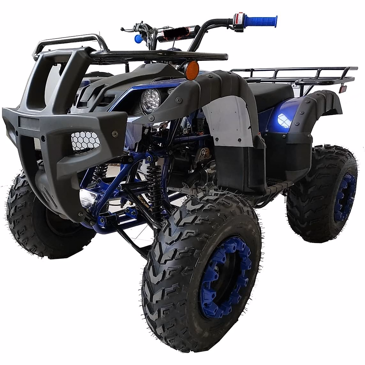 200cc ATV Quad Youth ATVs Big Size Adult Quad Fully Automatic with Reverse 4 Wheeler Model CRT 200-1 (Bold Blue Color)