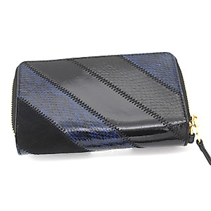 Medium Bifold Wallet Wristlet (Mult-itexture Blue/Black)