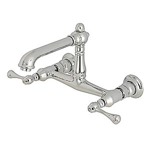 Kingston Brass KS7241BL English Country Bathroom Faucet, Polished Chrome, 10.31 x 5.06 x 2.31