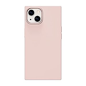 Cocomii Square Case Compatible with iPhone 13 Mini - Silicone, Slim, Matte, Soft Touch, Microfiber Lining, Fingerprint Resistant, Anti-Scratch, Shockproof (Chalk Pink)