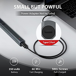 CasaCulina Mini Electric Screwdriver, 37 in 1 Electric Precision Screwdriver Kit with 30 Magnetic Bits, Small Electric Screwdriver Set Cordless Rechargeable Repair Tools for Phone Camera Watch, Red