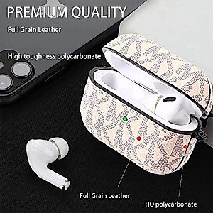 for Airpods Pro 2nd Generation Case Cover 2022, Luxury Full-Body Leather Skin Cover Shock-Absorbing Protective Case with Lanyard for Airpods Pro 2, Front LED Visible