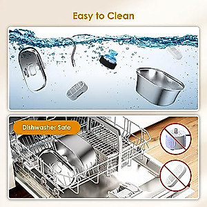 Cat Water Fountain, 3.2L/108oz Automatic Stainless Steel Pet Water Fountain, Ship-Shaped Cat Drinking Fountains Pet Water Bowl Dispenser with Ultra-Quiet Pump for Cats, Pets, Dishwasher Safe