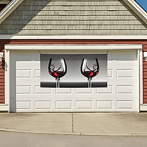 Banners and Signs for Outdoor 35x71 Backdrop for Birthday Party Business Graduation Wedding Event,Wine Glass