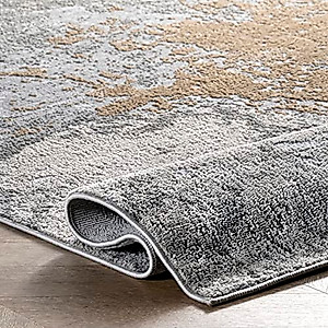 nuLOOM Cyn Contemporary Abstract Area Rug, 7x9, Silver