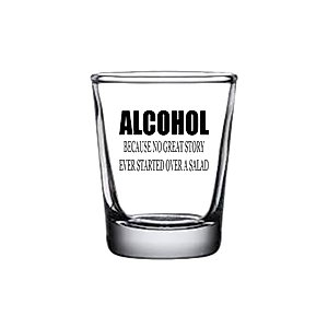 Rogue River Tactical Sarcastic Funny Shot Glass Gift Idea No Great Story Ever Started Over A Salad