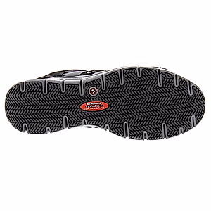 Skechers Men's Synergy Ekron Food Service Shoe, Black/Charcoal, 12 W US