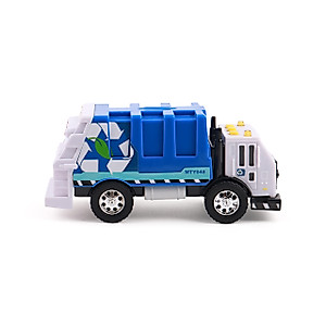 Mighty Fleet Toughest Minis 5" Garbage Truck Toy w/Lights & Sounds, Realistic Design & Batteries Included - Age 3+