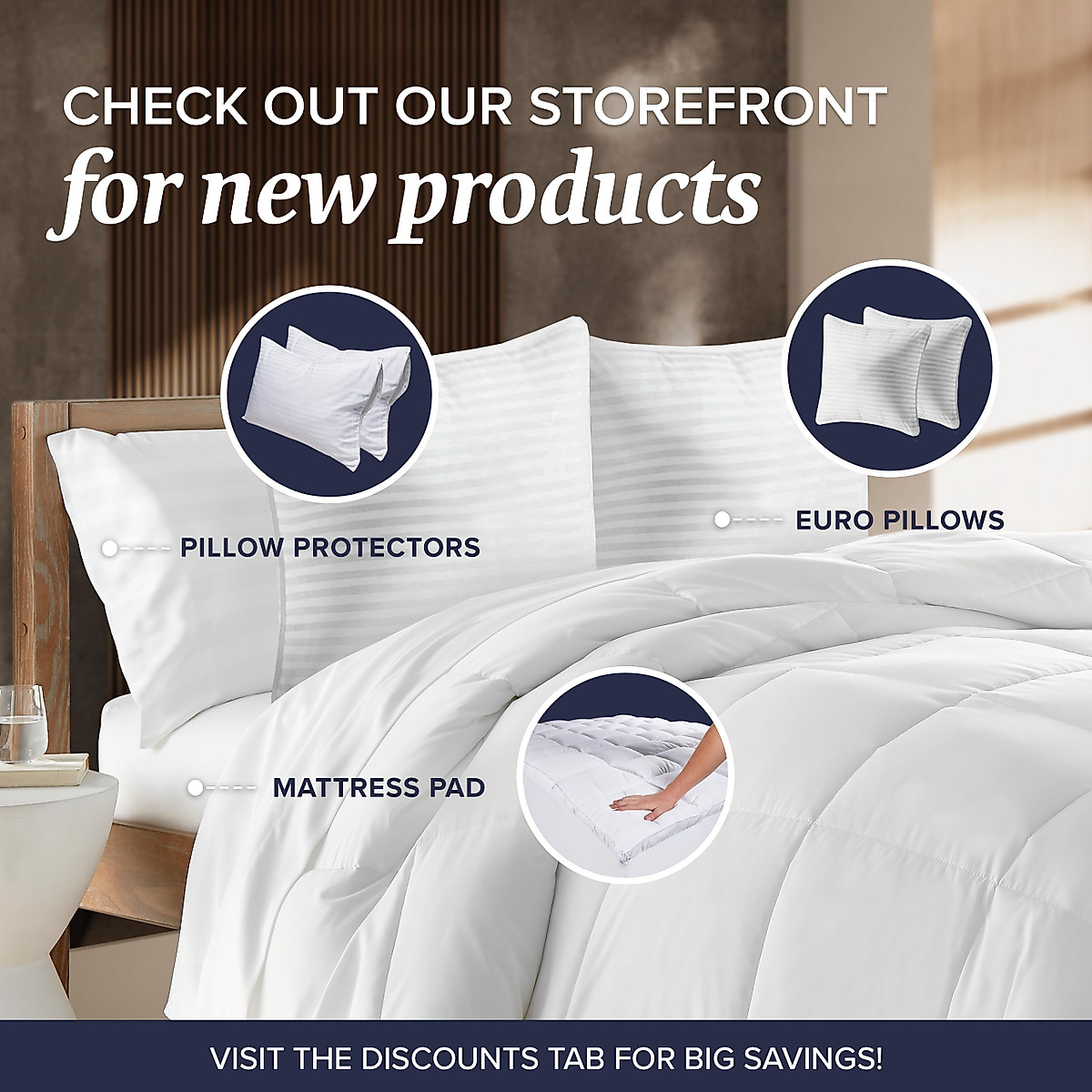 Beckham Hotel Collection Bed Pillows Standard / Queen Size Set of 2 - Down Alternative Bedding Gel Cooling Pillow for Back, Stomach or Side Sleepers