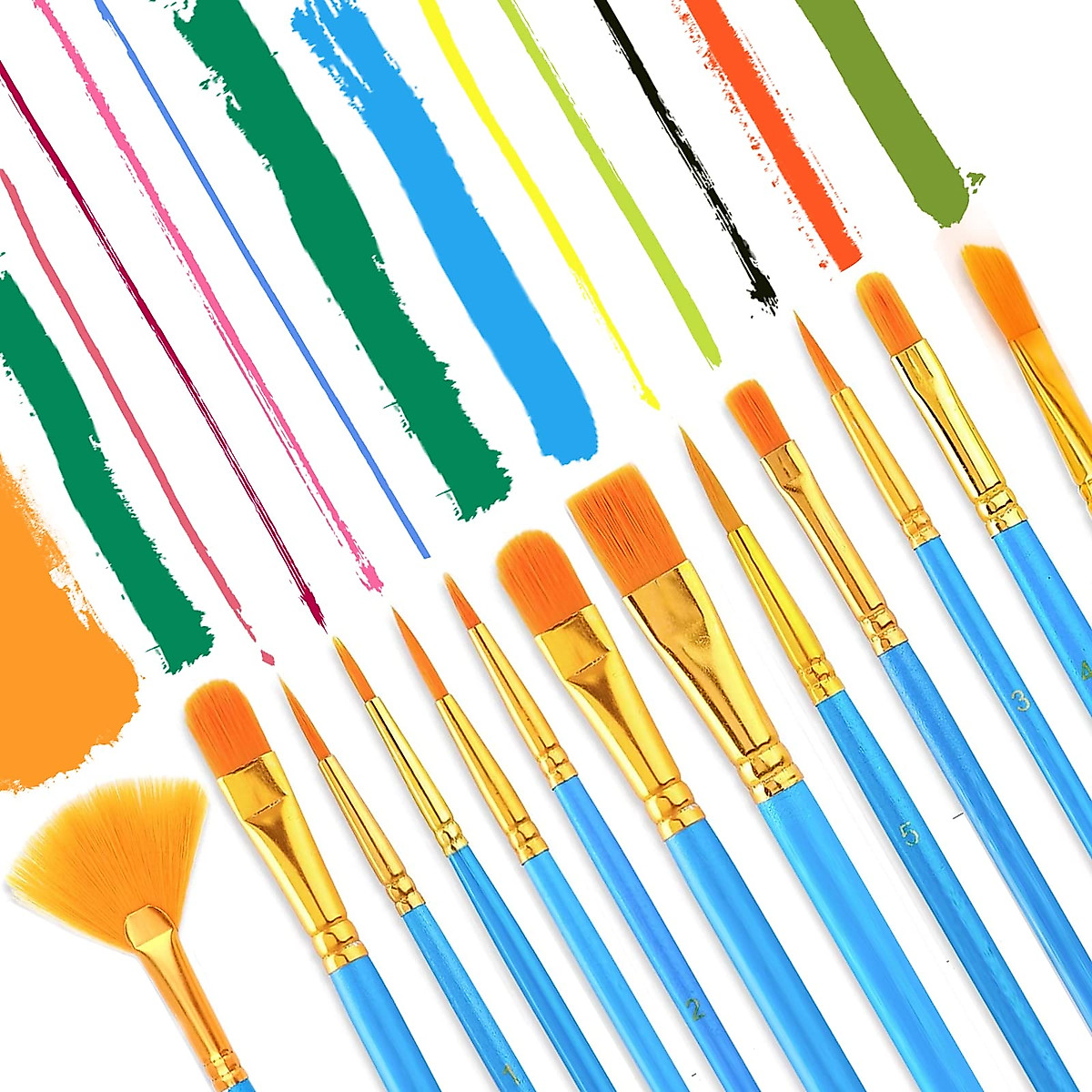 AROIC Painting Brush Set, 20 Packs /240 Pcs, Nylon Brush Head, Suitable for Oil and Watercolor, Perfect Suit of Art Painting, Best Present for Painting Enthusiasts.