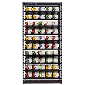 Can Rotation Organizer | Large Canned Food Organizer For Pantry | Black Large Food Rotation System | Harvest | Shelf Reliance (Can Rotation Organizer 28-32 oz (Medium))