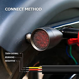 WTZMOTO LED Turn Signals for Motorcycle - Powersport Turn Signals Compatible with harley street glide softail road glide sportster, honda gl1800 vt600c vt750c2b, kawasaki en500, suzuki m109r