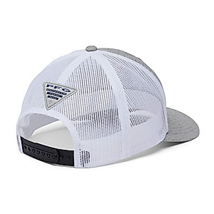 Columbia Unisex-Adult PFG Mesh Snap Back Hooks Ball Cap, Breathable, Adjustable, Cool Grey Heather/Black