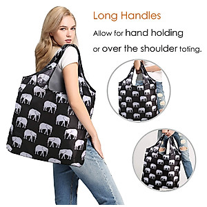 BeeGreen Hedgehog Gifts for Hedgehog Lovers Women, Cute Animal Reusable Grocery Shopping Bags Foldable Ripstop Machine Washable 2 Pack Extra Large 50LBS Heavy Duty for Groceries