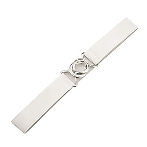 Syuer Women Stretchy Skinny Waist Belt Simple Style Elastic Belt for Jeans Dresses (XXL-XXXL (35”-45”), White)