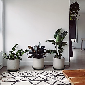 FUOAUYK Plant Saucer 14 16 18 20 22 Inch, Heavy Duty Plant Tray for Pots, Plastic Pot Saucers for Plants, Large Drip Trays for Potted Plants, Round Water Tray for Indoors