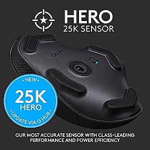 Logitech G604 LIGHTSPEED Gaming Mouse with 15 programmable controls, up to 240 hour battery life, dual wireless connectivity modes, hyper-fast scroll wheel - Black