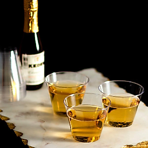 Clear Old Fashioned Cups - 9 oz (100 Count) - Premium Plastic, Elegant & Durable - Perfect for Parties, Events, and Everyday Use