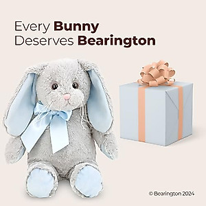 Bearington Lil' Hopsy The Stuffed Bunny, 12 Inch Blue Stuffed Bunny for Easter