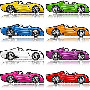 64 Pcs Colorful Race Cars Cutouts Race Cars Accents Paper Cars Cutouts Party Race Cars Bulletin Board Classroom Decor for Teacher Student Race Cars Party Supplies