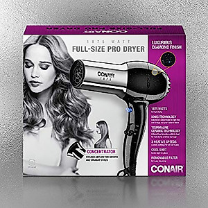 Conair Hair Dryer, 1875W Full Size Hair Dryer with Ionic Conditioning, Blow Dryer