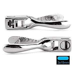 Samyo Hand Held ID Card Slot Hole Punch Metal Puncher Plier Punching Tool for ID Card Badge PVC Photo Tag