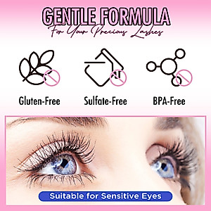 BEPHOLAN Eyelash Glue, Super Strong Hold for False Eyelashes, Lash Glue, Eyelash Adhesive, Latex Free, Suitable for Sensitive Eyes, Waterproof, White 0.176 oz