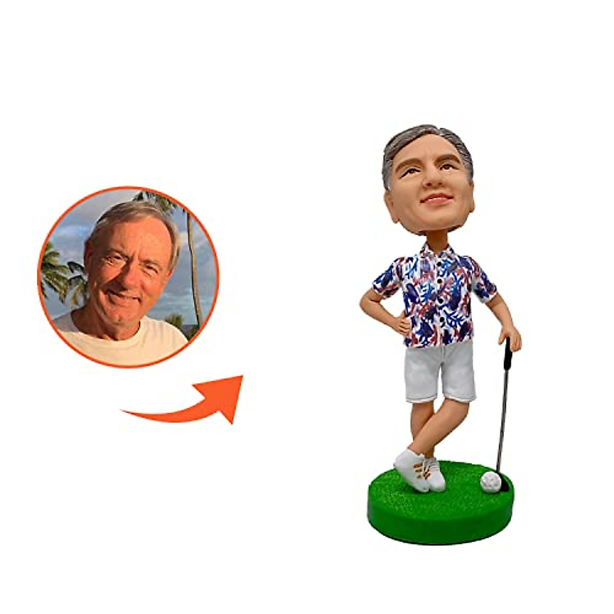 INCOOSTORE 6" Full Custom Bobblehead Figurine Personalized Gifts for Boy Friend Car Bobble Head Figure Handmade Gift for Bestfriend