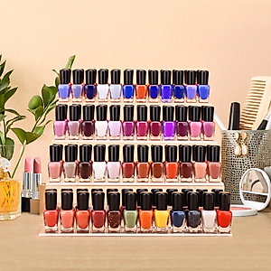 YIDITTHOPE 12 Inch Acrylic Shelf in 3 Pack, 4 Tier Perfume and Cologne Organizer, Funko POP Shelves Tiered Riser Display Stand, Acrylic Display for Decoration