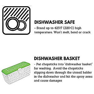 LeBlue 1 Pair Blue and White Bone China Chinese Reusable Dishwasher Safe Chopstick GIFT SET