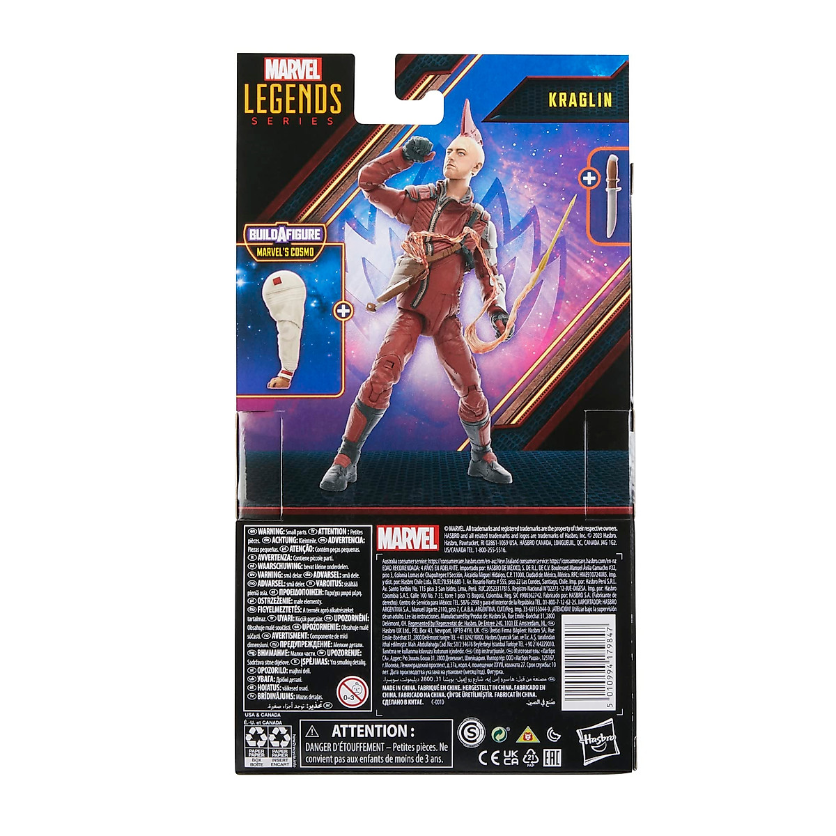 Marvel Legends Series Kraglin, Guardians of The Galaxy Vol. 3 6-Inch Collectible Action Figures, Toys for Ages 4 and Up