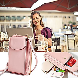 The Original Clutch Wallet, Crossbody Leather Shoulder Bags and Clutches, Women's Crossbody Handbags Cellphone Pouch (Gray)