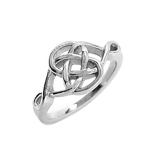 Loralyn Designs Celtic Love Knot Stainless Steel Irish Ring Womens