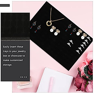 FOMIYES 3pcs Jewelry Box sponge necklace display jewelry supply jewelry supplies insert jewelry trays foam insert pads jewelry insert display mat jewelry organizer ring storage mat travel