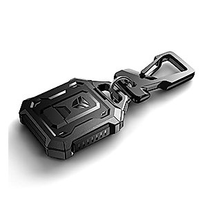 Dexnor Full-Body Shockproof Case for AirTag, Anti-Lost Protective Cover Airtag Holder Keychain with Key Ring & Carabiner for Keys, Luggage, Dog Cat Collar, Protector for Apple Air Tag (Black)