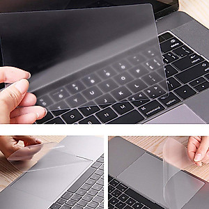 CaseBuy MacBook Air 15 inch Trackpad Protector Cover for 2025 2024 2023 MacBook Air 15.3" M4 M3 M2 Chip A3241 A2941 A3114 with Touch ID Clear Anti-Scratch Touch Pad Protector Skin -2PCS