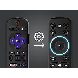 One For All Streamer Remote – Universal Remote Control for up to 3 Devices Infrared Controlled Streamer Boxes TVs and Sound bar – Learning Feature - Backlit Keys - Black – URC7935