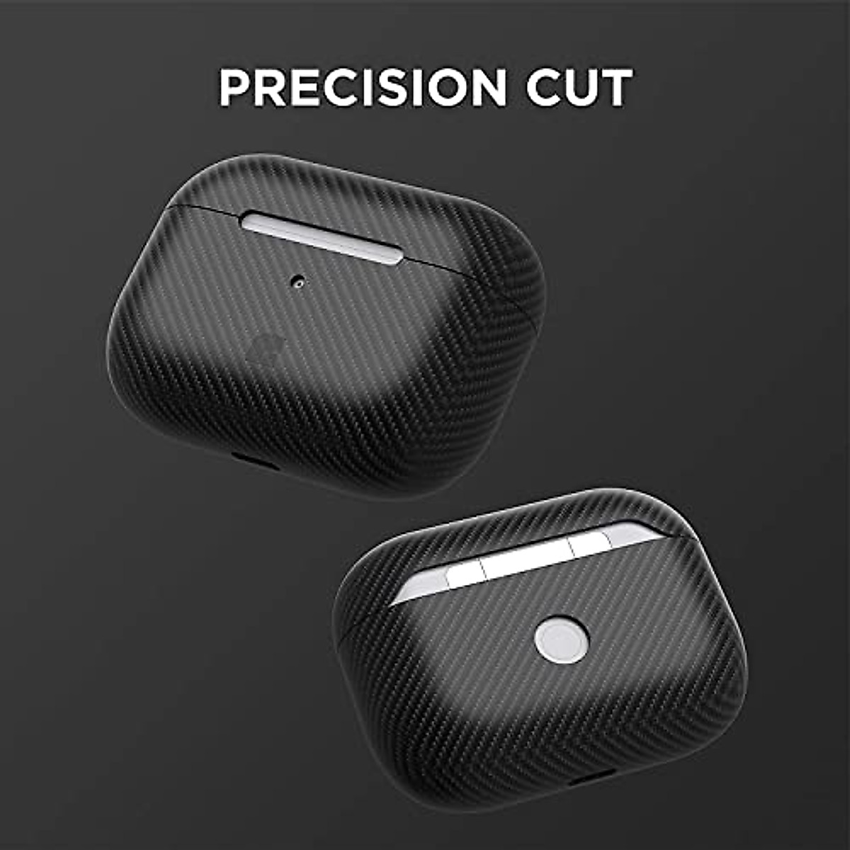 Foam Masters Genuine Carbon Fiber (Matte) Case for AirPods Pro 2nd Gen - Extreme Slim - Ultra Protection
