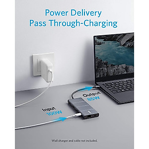 Anker USB C Hub, PowerExpand 11-in-1 Docking Station, with 4K@60Hz HDMI and DP, 100W Power Delivery, USB-C and 3 USB-A Data Ports, 1 Gbps Ethernet, 3.5mm Audio, microSD and SD Card Reader