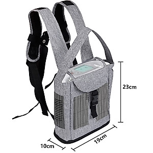 Yxmeiguo Lightweight Portable Oxygen Concentrator Backpack for G3 Unit, Breathable & Comfortable POC Carrying Bag with Mesh Panels, Water Resistant Oxygen Backpack (GRAY)