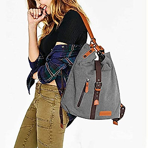 Tote Bag for Women Canvas Shoulder Handbag Casual Hobo Bag Convertible Backpack